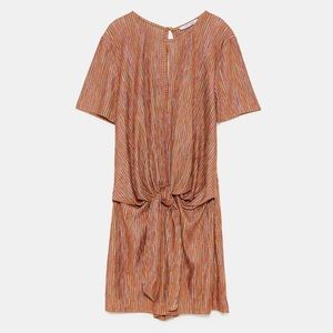 Zara | Shorts | Nwt Zara Striped Multicolor Playsuit Short S | Poshmark